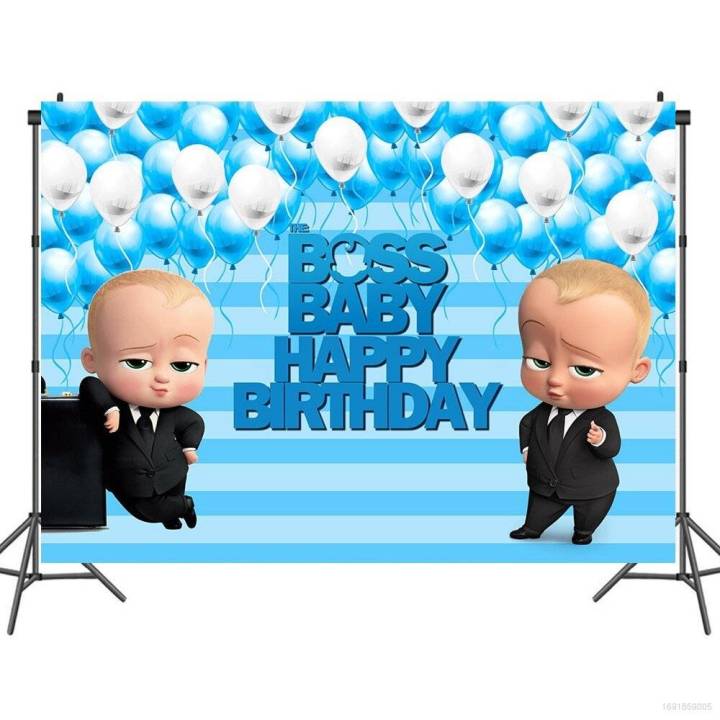 BOSS BABY Theme Cartoon Photography Background Cloth Party Banner ...