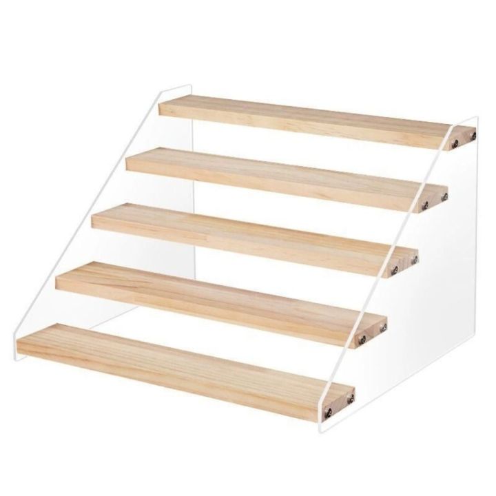 JDTYJDT Ladder Type Acrylic Storage Display Rack Transparent 2/3/4 ...