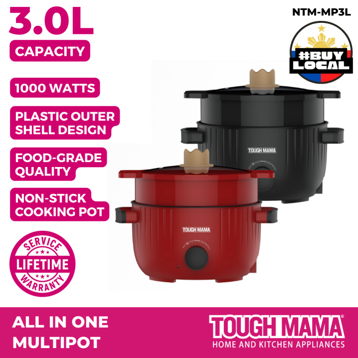 Tough Mama NTM-MP3L All IN ONE MULTIPOT Multicooker Non-stick Electric ...
