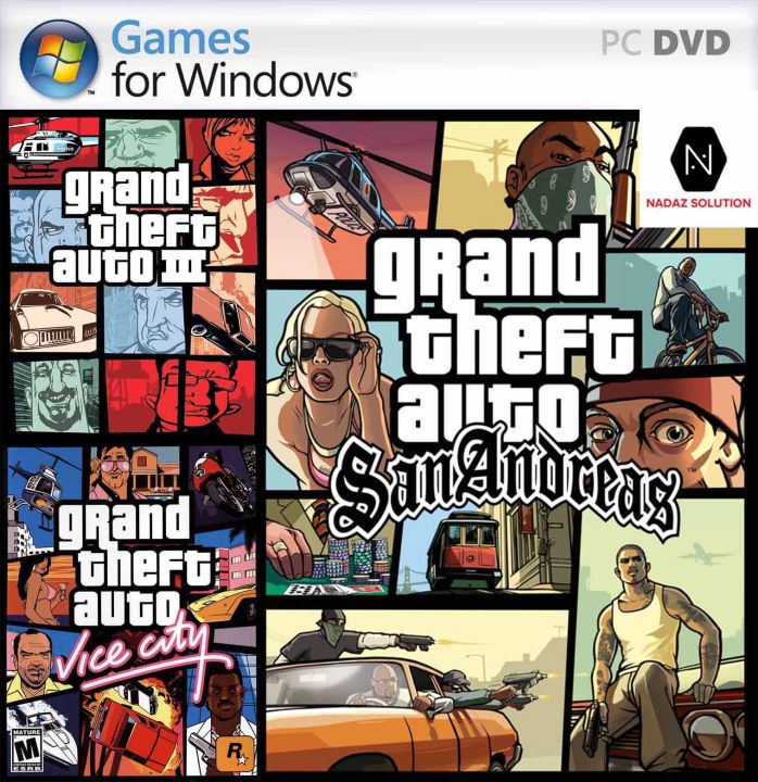 GTA | Grand Theft Auto III | Vice City | San Andreas PC GAME DVD | Lazada