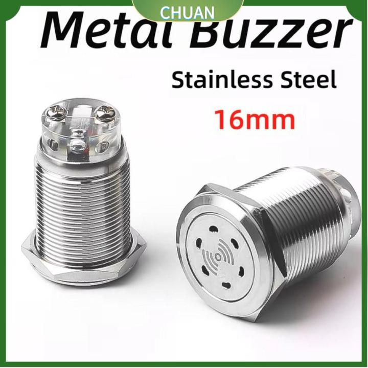 CHUAN High Decibel DB Metal Buzzer Stainless Steel 16mm Alarm Indicator ...