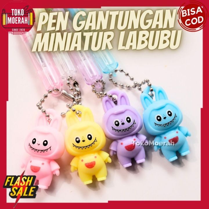 PEN LUCU PULPEN GANTUNGAN LABUBU MINIATUR PLASTIK PEN LABUBU MINIATUR ...