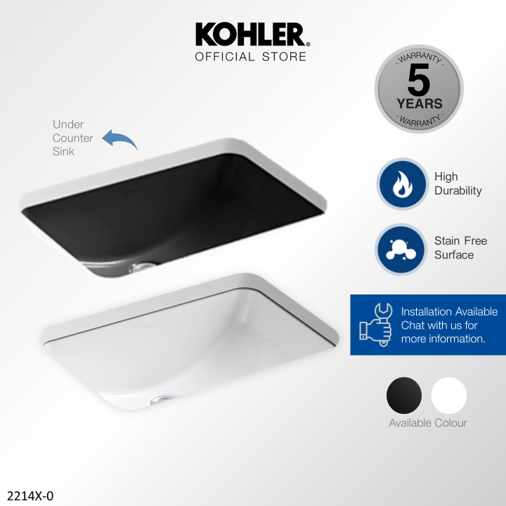[DBS] KOHLER Ladena Bathroom Sink Under-Counter K-2214X / K-2215X ...
