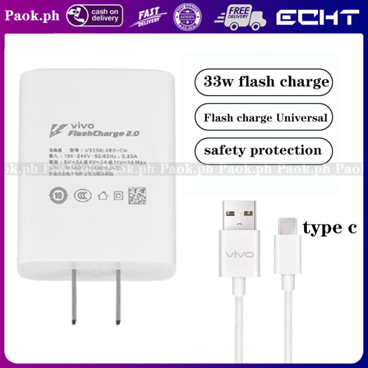 Vivo Fast Charger Type C charger Vivo 33W Original Quick Fast Charger ...