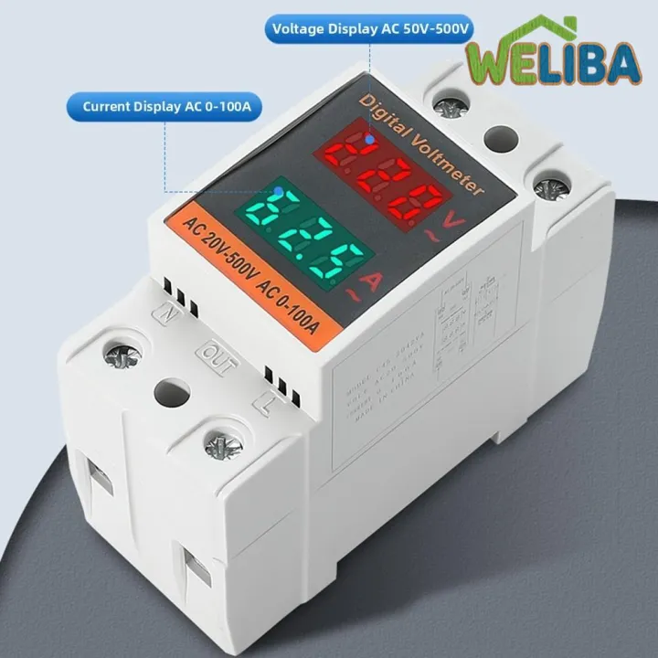 Dual Display AC Voltage and Current Meter for Monitoring AC Voltage and ...