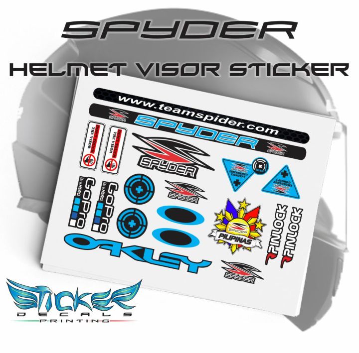 SPYDER Helmet Visor Sticker | Lazada PH