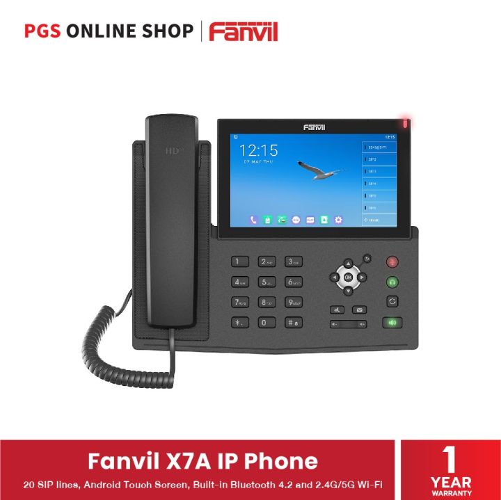 Fanvil X7A IP Phone (โทรศัพท์สำนักงาน) 20 SIP lines, Android Touch ...