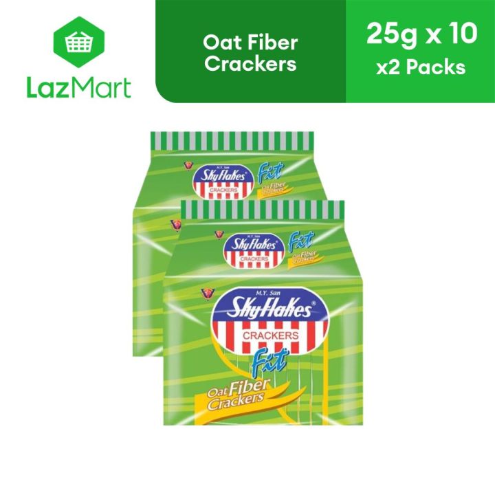 Skyflakes Fit Crackers Oat Fiber 25g x 10 - Pack of 2 | Lazada PH