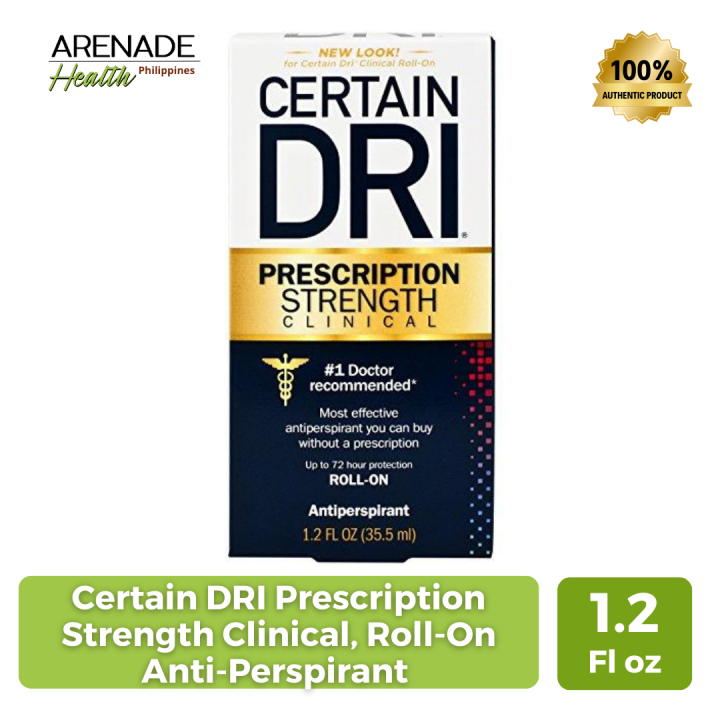 Certain DRI Prescription Strength Clinical, Roll-On Anti-Perspirant 1.2 ...