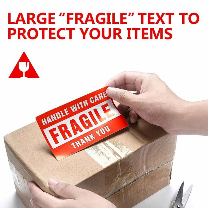 200 pcs Fragile Sticker Urgent Sticker Mudah Pecah Murah Warning Label ...