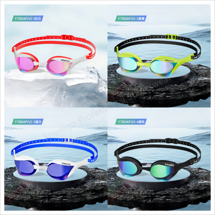 Yingfa Professional Swimming Goggles Coated Men Women Waterproof Racing ...