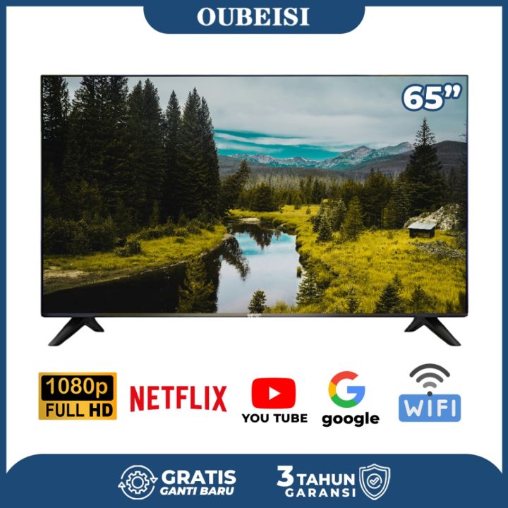 OUBEISI TV LED 65 inch Smart Android TV Digital 4K UHD | Lazada Indonesia