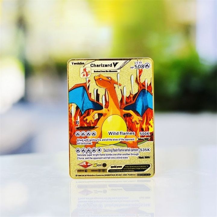 【CUB Toy City】 Pokemon Metal Card Professional Player Pokémon Pikachu ...