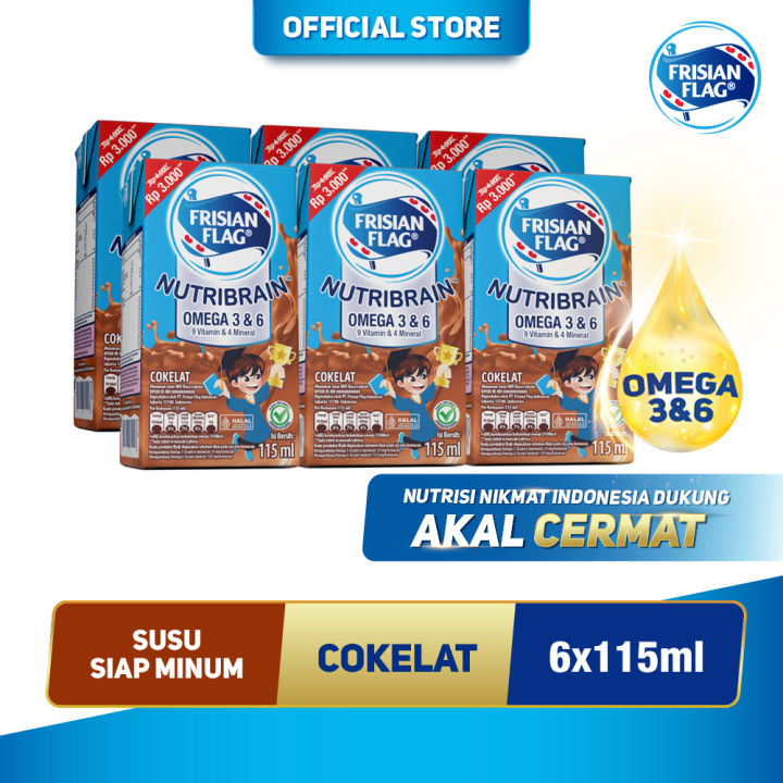 Frisian Flag Omega Susu UHT Chocolate 115ml x6 | Lazada Indonesia