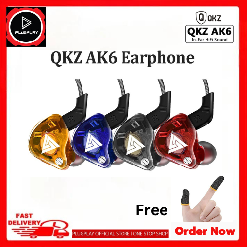 Qkz Ak6 106db 1.2m High Fidelity Wire Universal 3.5mm Sports In-Ear Hi-Fi Sound Gaming Earphones ...