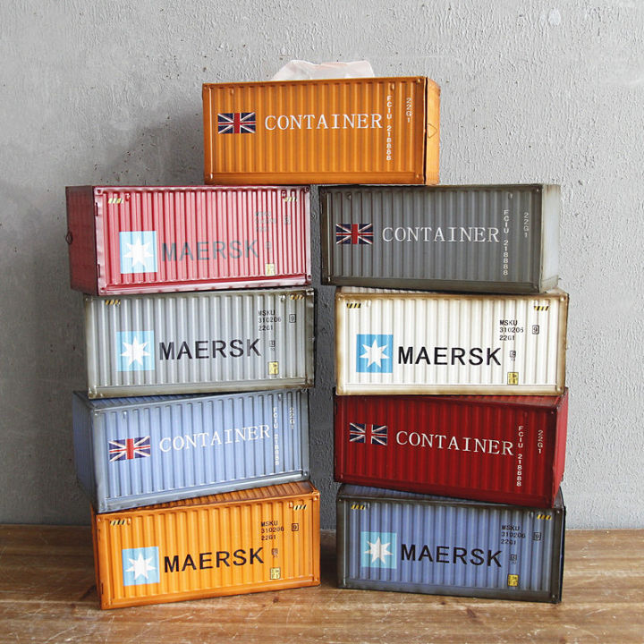 Metal Shipping Container Decorative Tissue Box - Kotak Tisu Kontainer ...