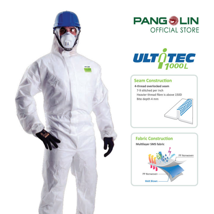 ชุดป้องกันฝุ่นและสารเคมี Ultitec 1000L | Lazada.co.th