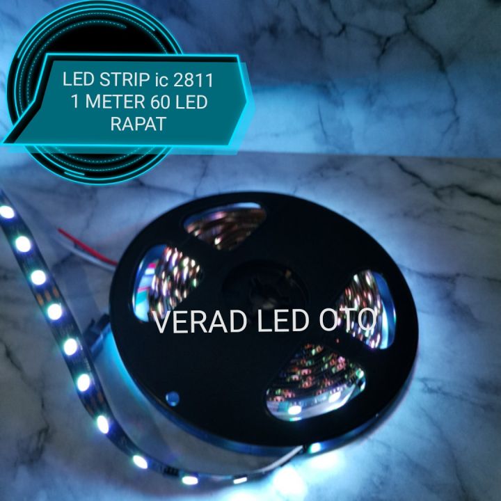 Led strip worldsemi 2811 WS2811 pcb hitam 12Volt 12V BAHAN STROBO ...