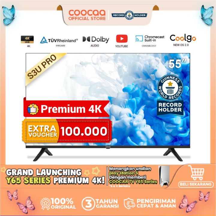 COOCAA 55 inch Smart TV - Digital TV - 4K - UHD - Dolby Audio - Youtube ...