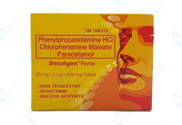 Decolgen Forte Nasal Decongestant (25 mg/ 2 mg / 500 mg) 1 Tablet ...