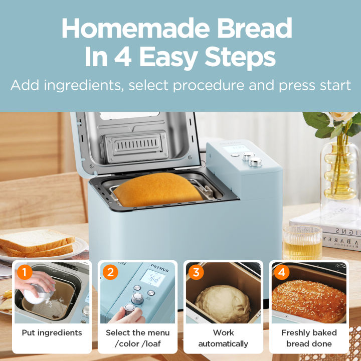 Petrus Bread Maker Machine 24 Programmable Menu 2.0lb Automatic Multi ...