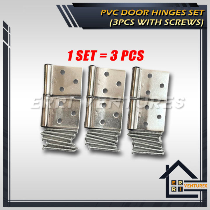 PVC Door Hinges - 3pcs (with screws) | Lazada PH