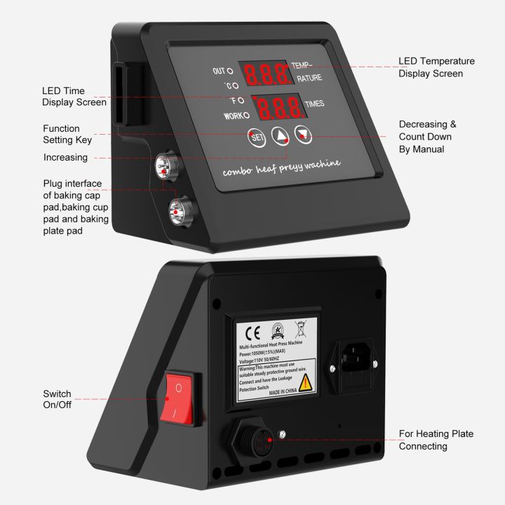 PENCHEN Multi-Functional Heat Press Machine Control Box Digital Box LED ...