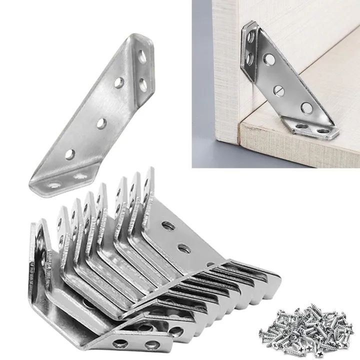10/20/50PCS Metal Trapeziform Angle Bracket for Shelves / Furniture ...