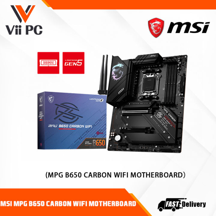 MSI MPG B650 CARBON WIFI AMD B650 Wi-Fi 6E ATX AM5 B650 Motherboard ...