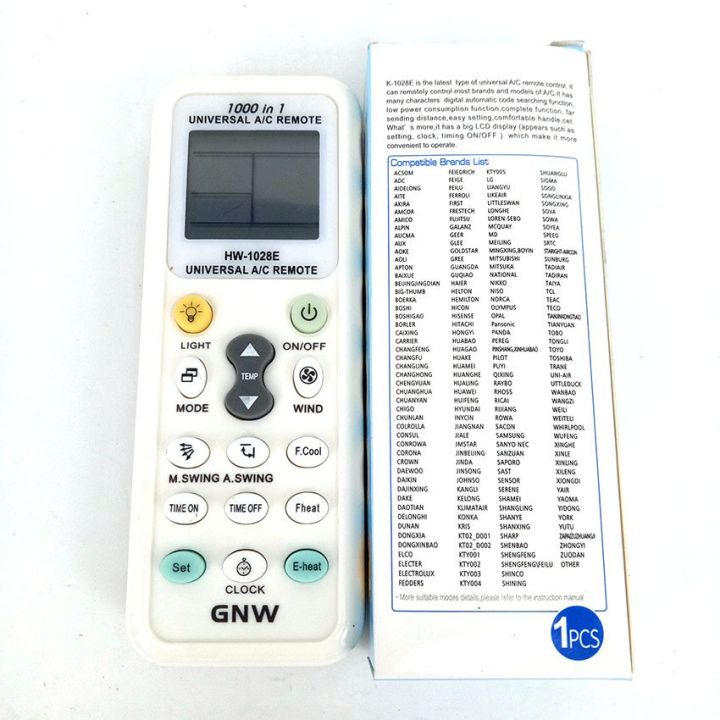 รีโมทคอนลใหม่ HW-1028E (1000 in 1) Universal ac Air Conditioner REMOTE ...