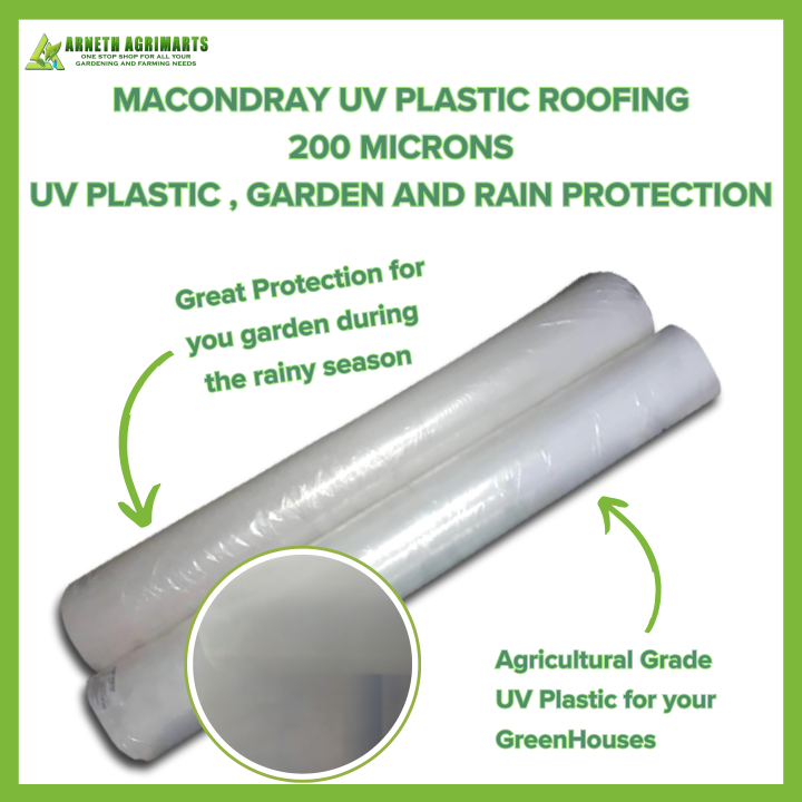 MACONDRAY UV PLASTIC ROOFING 200 MICRONS 5 METERS WIDE Garden Rain ...
