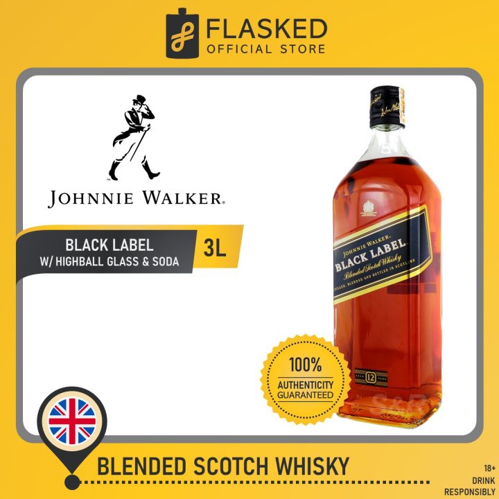 Johnnie Walker Black Label Blended Scotch Whisky 3l Lazada Ph