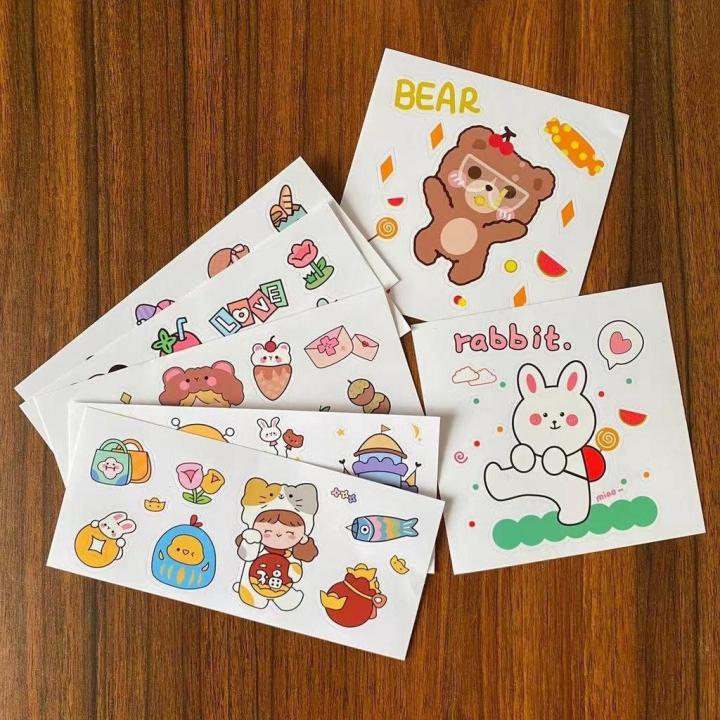 1 Piece Sticker Sheet Bottle Tumbler Sticker Cartoon DIY Sticker ...