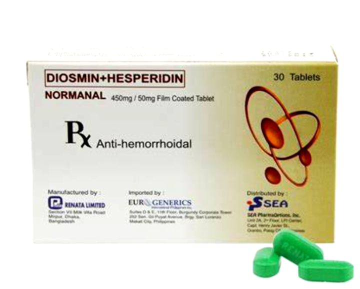 DIOSMIN + HESPERIDIN 450mg/50mg - NORMANAL | Lazada PH
