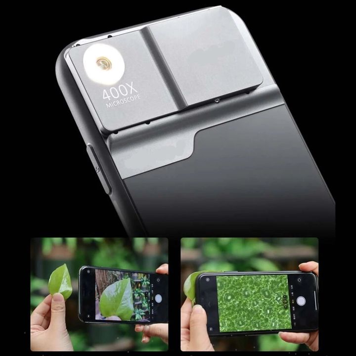 Universal 400X Microscope Phone Lens Kits Tiny and portable for iPhone ...