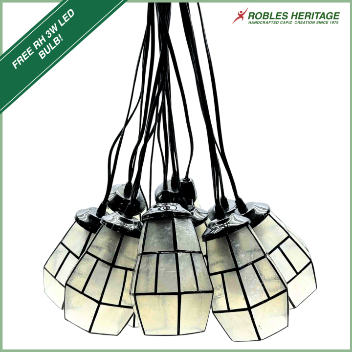 Robles Heritage Elegant Capiz Shell String Lights Set of 10, Waterproof ...