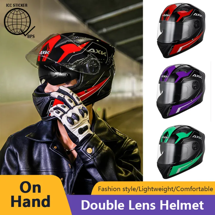 On hand！AXK 557 ICC StickerAXK Original Helmet Full Face 55-62cm Dual ...
