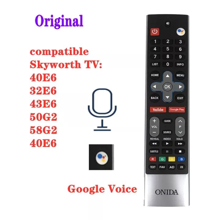 For Skyworth 40E6 32E6 43E6 50G2 58G2 40E6 4K Android TV NEW Remote control HOF19H705GPD10 58UIC ...