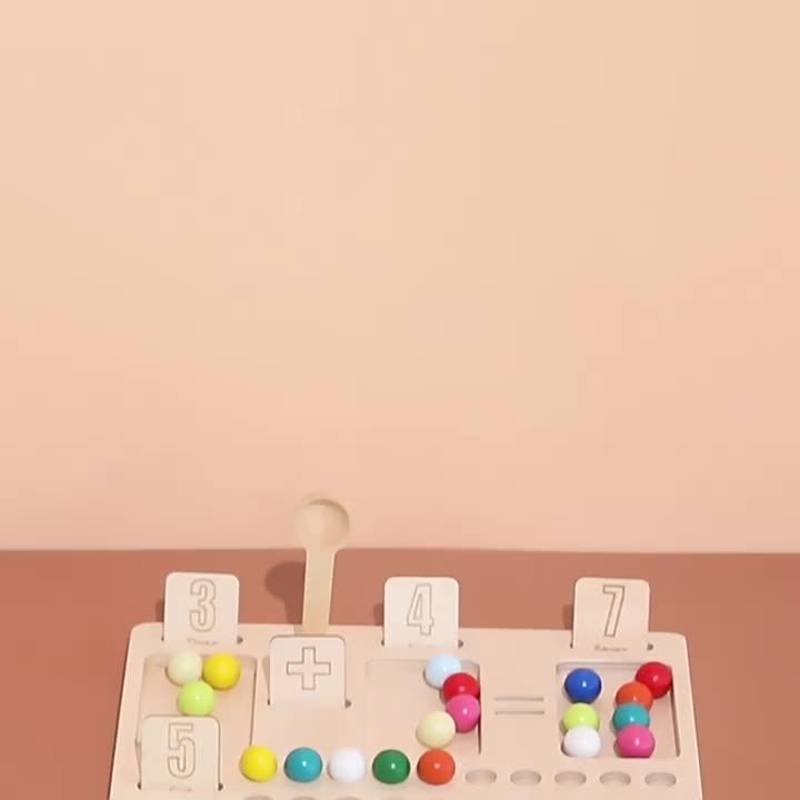 Children's Early Education Numbers Computing Clip Beads Toy Hand-Eye ...