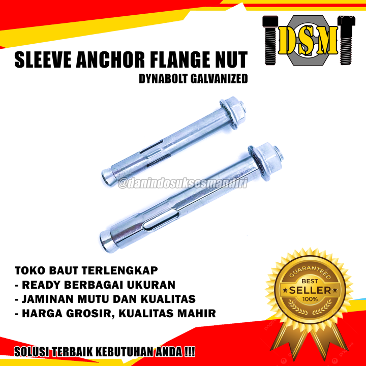 Galvanis / Dynabolt Putih M10x60 / Sleeve Anchor Bolt M10 Dinabolt 6 CM ...