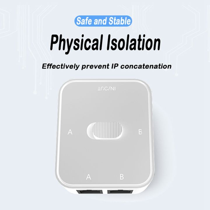 (UNCY) 1 Piece 2 Port RJ45 LAN CAT6 Switch Selector 2 in 1 Out /1 in 2 ...