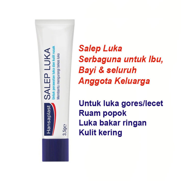 HANSAPLAST Salep Luka 3.5g Krim Luka Obat Oles Luka BPOM ORI / salep ...