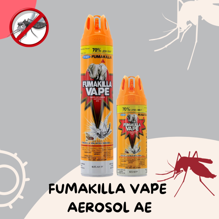 Fumakilla Vape/ Racun Serangga Aerosol (600 ml/ 270 ml) | Lazada