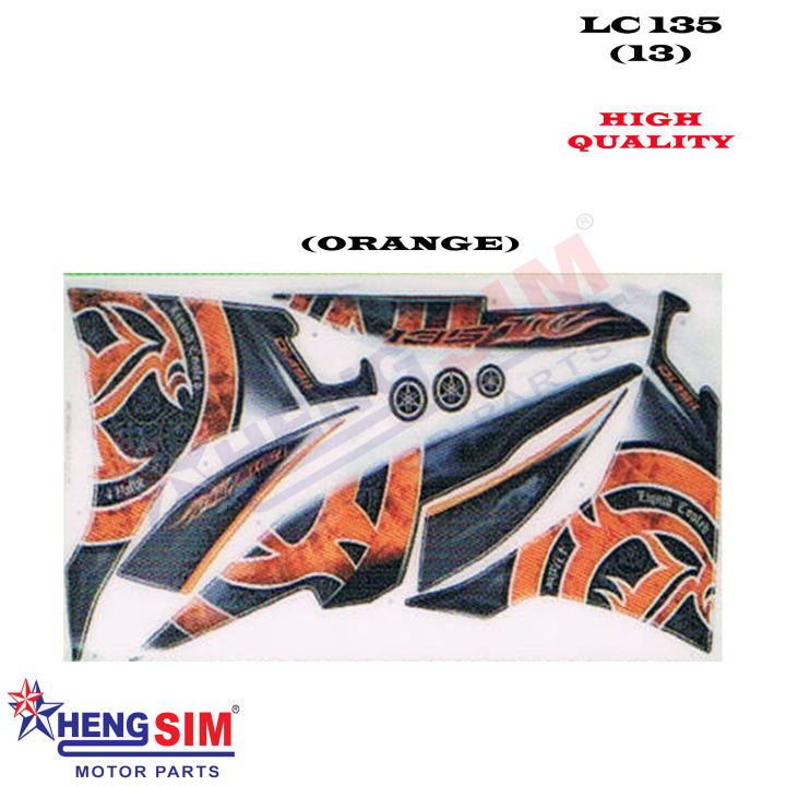 LC135 V2 / V3 / V4 / V5 / V6 (13) STICKER BODY STRIPE YAMAHA | Lazada
