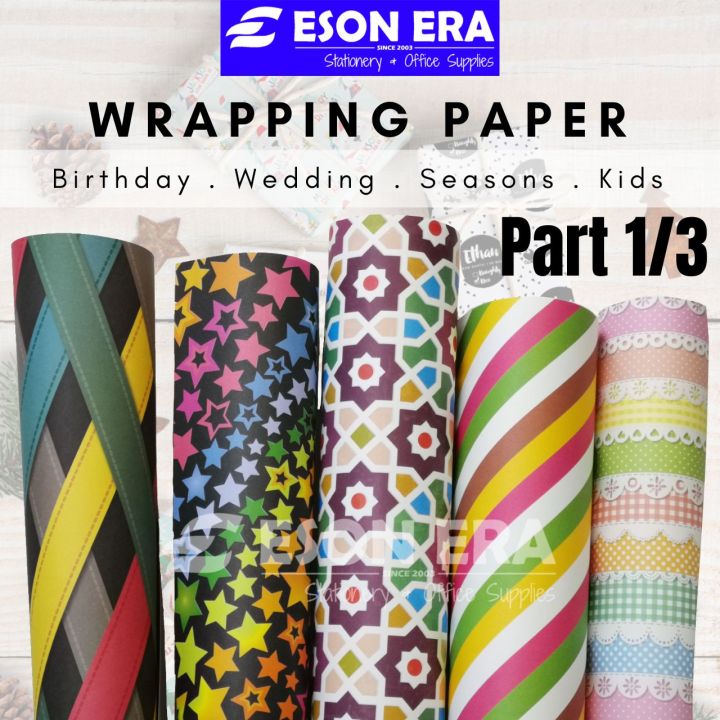 [Part1/4] Wrapping Paper / Kertas Bunga (Birthday / Wedding / Seasons ...