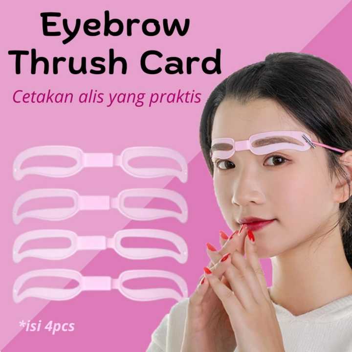 Eyebrow Card Cetakan Alis Instan Tali Dengan 4 model Bentuk Alis Makeup ...