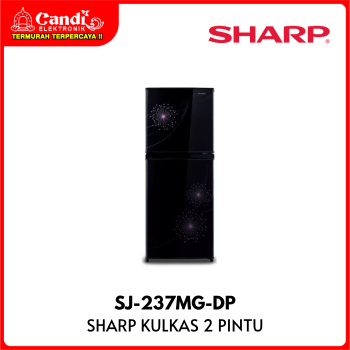 SHARP Kulkas 2 Pintu 187 Liter Low Watt AG+ Nano Deo SJ-237MG-DP ...