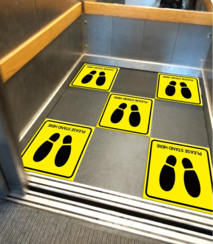 STIKER LIFT SOCIAL DISTANCING UKURAN 60 X 60 | Lazada Indonesia