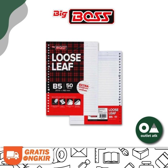 Loose Leaf Bergaris B5 / Isi Kertas File Binder SIDU Big Boss isi 50 | Lazada Indonesia