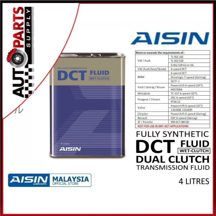 100% ORI AISIN Fully Synthetic DCTF Wet-Dual Clutch (4L) | Lazada